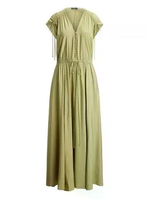V-Neck Flowy Maxi Dresses