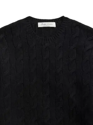 Ralph Lauren Purple Label Cable-knit Cashmere Jumper - Black
