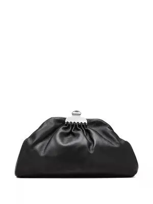 Marc Jacobs Claw Clip Leather Clutch - Black