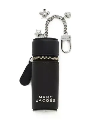 Marc Jacobs The Lipstick Case Zip Leather Bag Charm - Black