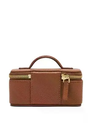 Marc Jacobs The Jewel Zip Leather Jewellery Box - Brown