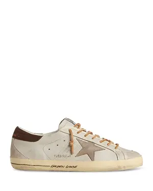 Golden Goose Lace Up Grey Sneakers For Men