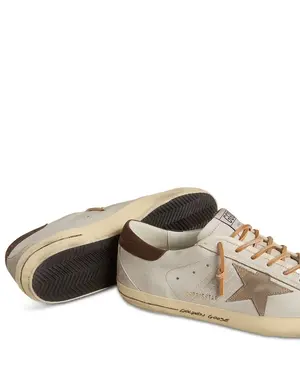 GOLDEN GOOSE Super Star Leather Sneakers - Grey Cloud