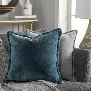 SURYA Washed Cotton Velvet Decorative Pillow