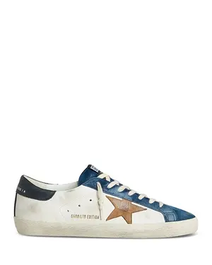 GOLDEN GOOSE Super Star Leather Low Top Sneakers - White Blue