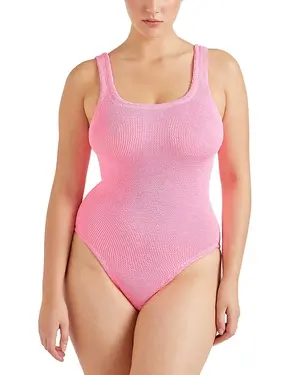 Hunza G Square Neck One Piece Swimsuit - Bubblegum