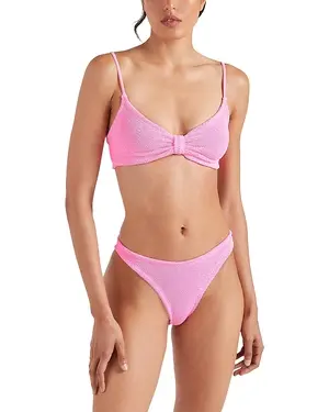 Hunza G Alicia Textured Bikini Top - Bubblegum