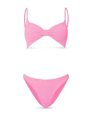 Hunza G Alicia Textured Bikini - Bubblegum