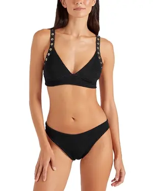 Hunza G Tessa Crinkle Bikini Top - Black