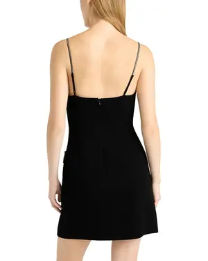 Cinq À Sept Corded Rhinestone Dress - Black