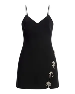 Cinq À Sept Corded Rhinestone Dress - Black