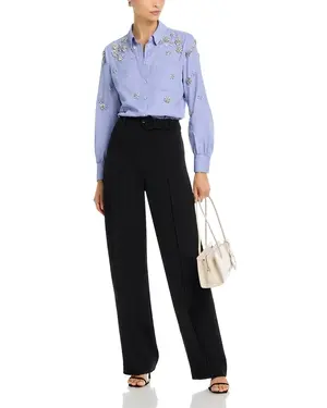 Cinq À Sept Lola Tumbling Flowers Striped Shirt