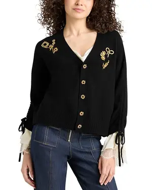 Cinq À Sept Atlas Embellished Cardigan