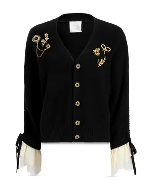 Cinq À Sept Atlas Embellished Cardigan