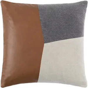 SURYA Branson Decorative Pillow - Brown/charcoal