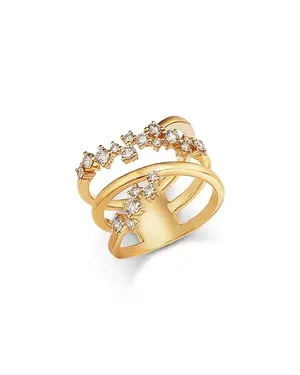 Bloomingdale'S Diamond Scatter Crossover Ring - Gold