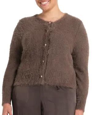 ESTELLE Camille Eyelash Texture Cardigan - Mocha