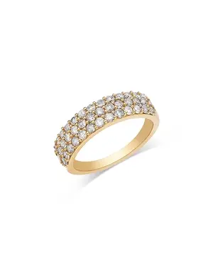 Bloomingdale'S 14k Yellow Diamond Multi-row Ring 1.0 Tcw - Gold