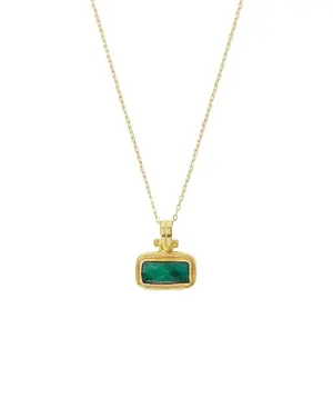 OTTOMAN HANDS Noa Emerald Pendant Necklace - Gold