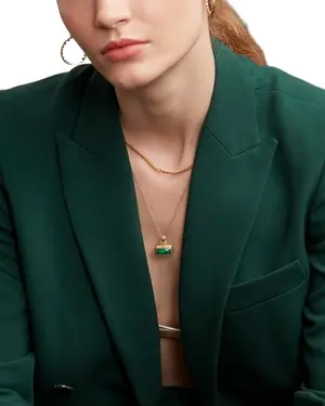 OTTOMAN HANDS Noa Emerald Pendant Necklace