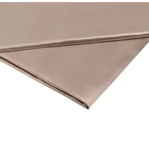 Gingerlily Silk Solid Flat Sheet, Twin - Mocha
