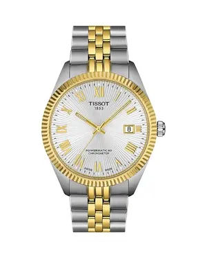 TISSOT Ballade Powermatic 80 Cosc Watch, 39mm - White/two Tone