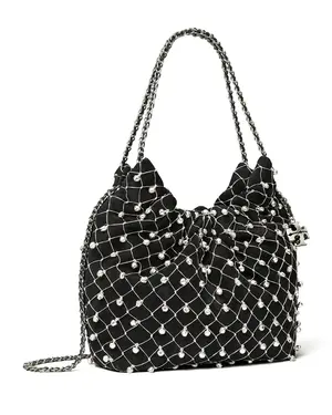 Tory Burch Fleming Mini Bell Embellished Suede Crossbody Bag - Black
