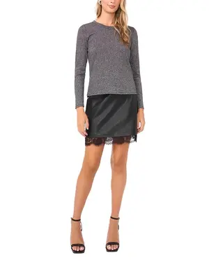 Vince Camuto Ribbed Melange Sweater