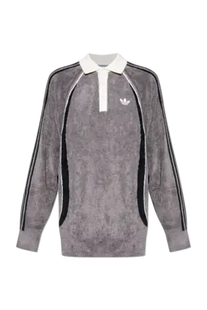 ADIDAS ORIGINALS Polo With Embroidered Logo - Grey