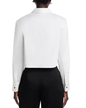 TOCCIN Nic Cropped Tuxedo Shirt