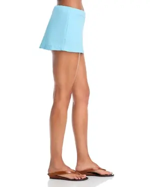 Free People Micro Mini Skort - Blue Elixir