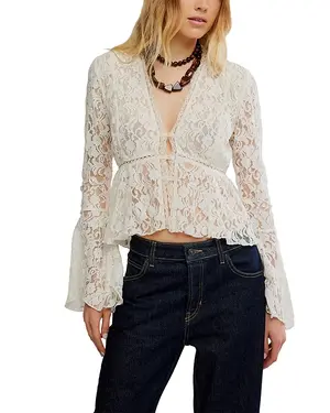 Free People Lace Up Blouses