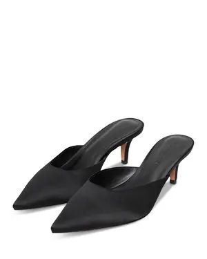 PHASE EIGHT Pointed Satin Mules
