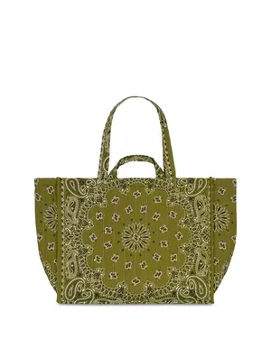 CALL IT BY YOUR NAME Maxi Cabas Quilted Bandana Tote - Bronze