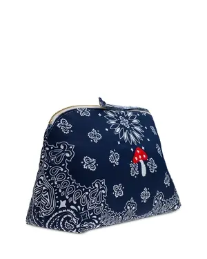CALL IT BY YOUR NAME Large Bandana Vanity Bag - Navy
