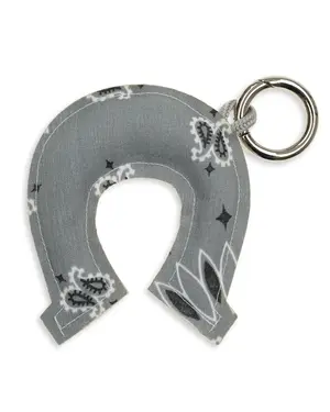 CALL IT BY YOUR NAME Fer A Cheval Horseshoe Bag Charm - Light Grey