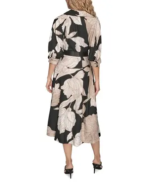 Donna Karan New York Floral Print Shirtdress