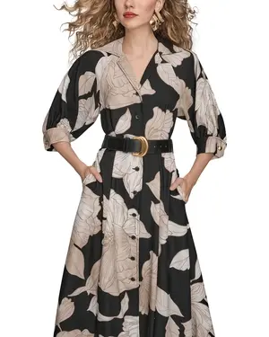 Donna Karan New York Floral Print Shirtdress