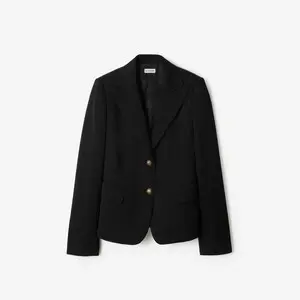 Burberry Grain De Poudre Wool Tailored Jacket