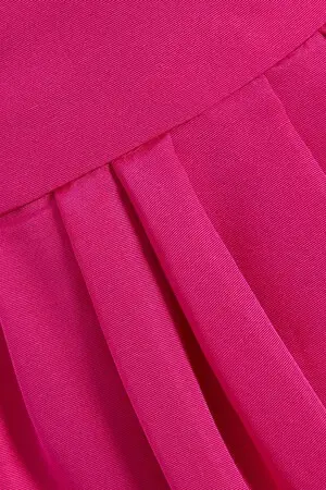 Carolina Herrera Pleated Silk-faille Maxi Skirt - Fuchsia