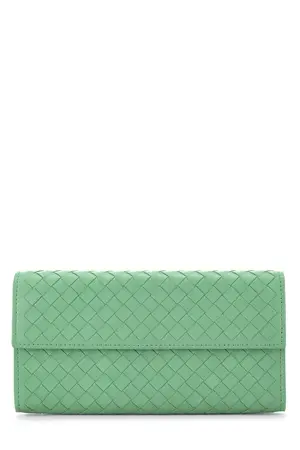 Bottega Veneta Intrecciato Continental Wallet - Green