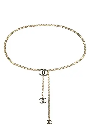 CHANEL Gold-Tone Chain Belt