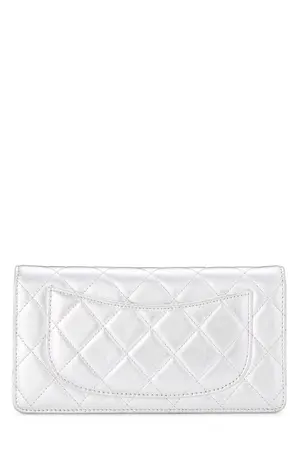 Chanel Metallic Quilted Lambskin Long Wallet