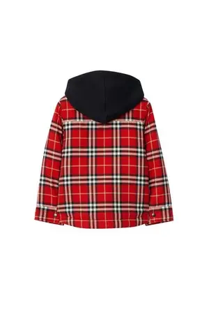 Burberry Check Cotton Hooded Jacket