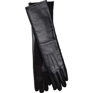 Echo Long Leather Gloves - Black