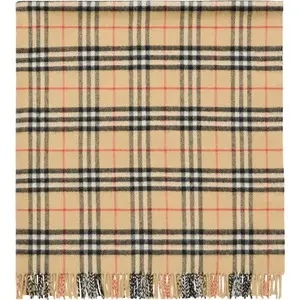 Burberry Check Wool Baby Blanket - Sand Beige