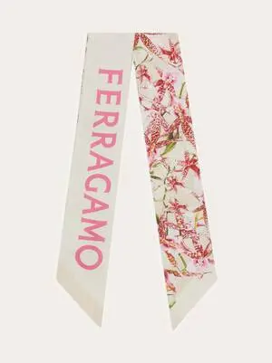 FERRAGAMO Gaia Print Silk Bandeau - Pink