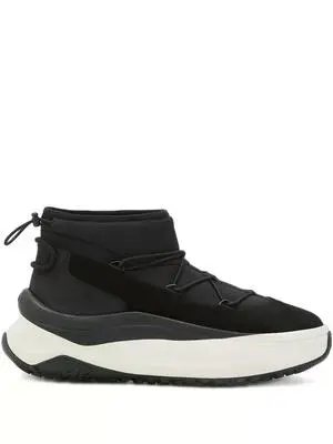 Moon Boot Lace-up Hi-top Platform Sneakers - Black