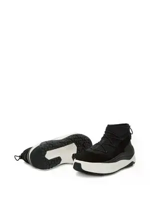 Moon Boot Lace-up Hi-top Platform Sneakers - Black