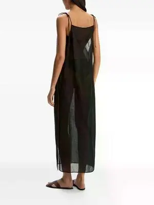 12 STOREEZ Square-neck Maxi Dress - Black